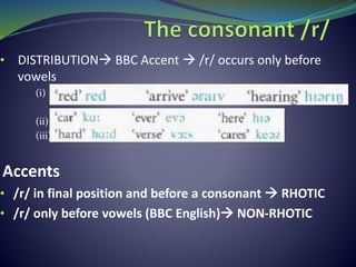Nasals and other consonants | PPTX