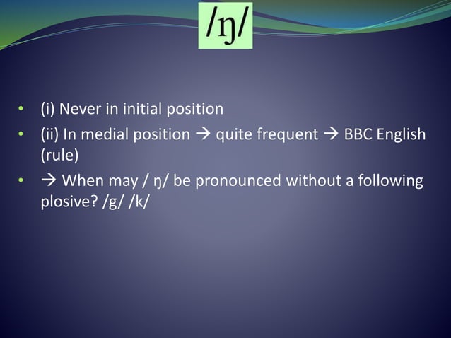 Nasals and other consonants | PPTX