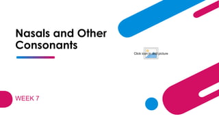 Nasals Nasals and and Other Consonant .pptx