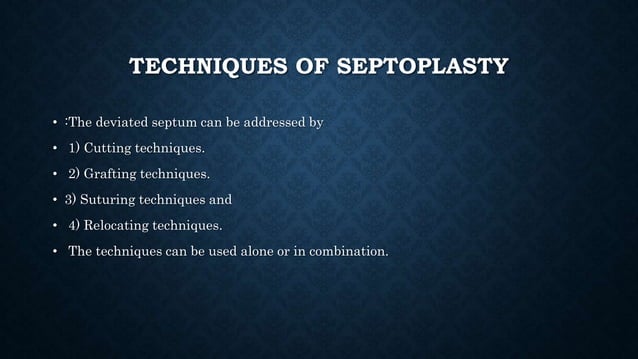 Nasal septal anatomy and septoplasty | PPTX | Ear, Nose and Throat ...