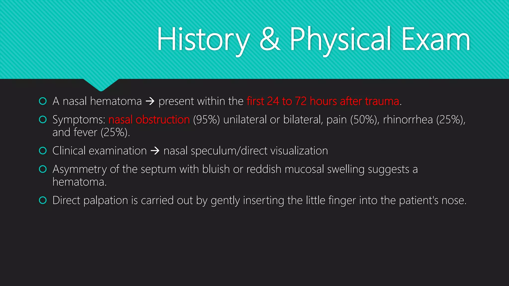 Nasal Septal Hematoma Drainage | PPTX