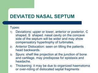 Nasal septum and its diseases | PPT