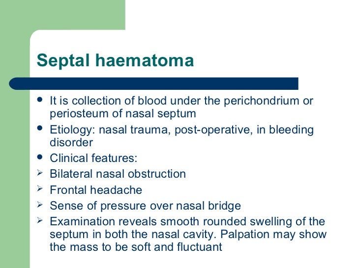 Nasal septum and its diseases