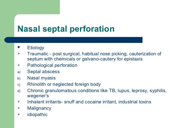 Nasal septum and its diseases