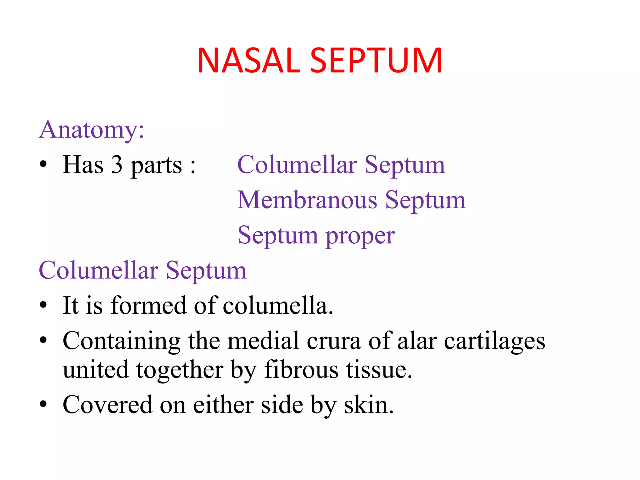 Nasal Septum and its Diseases | PPT