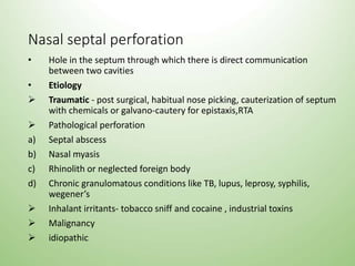 nasalseptumanditsdiseases................ | PPT