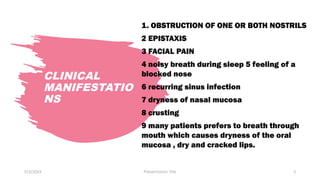 nasal septum deviation and its management | PPTX