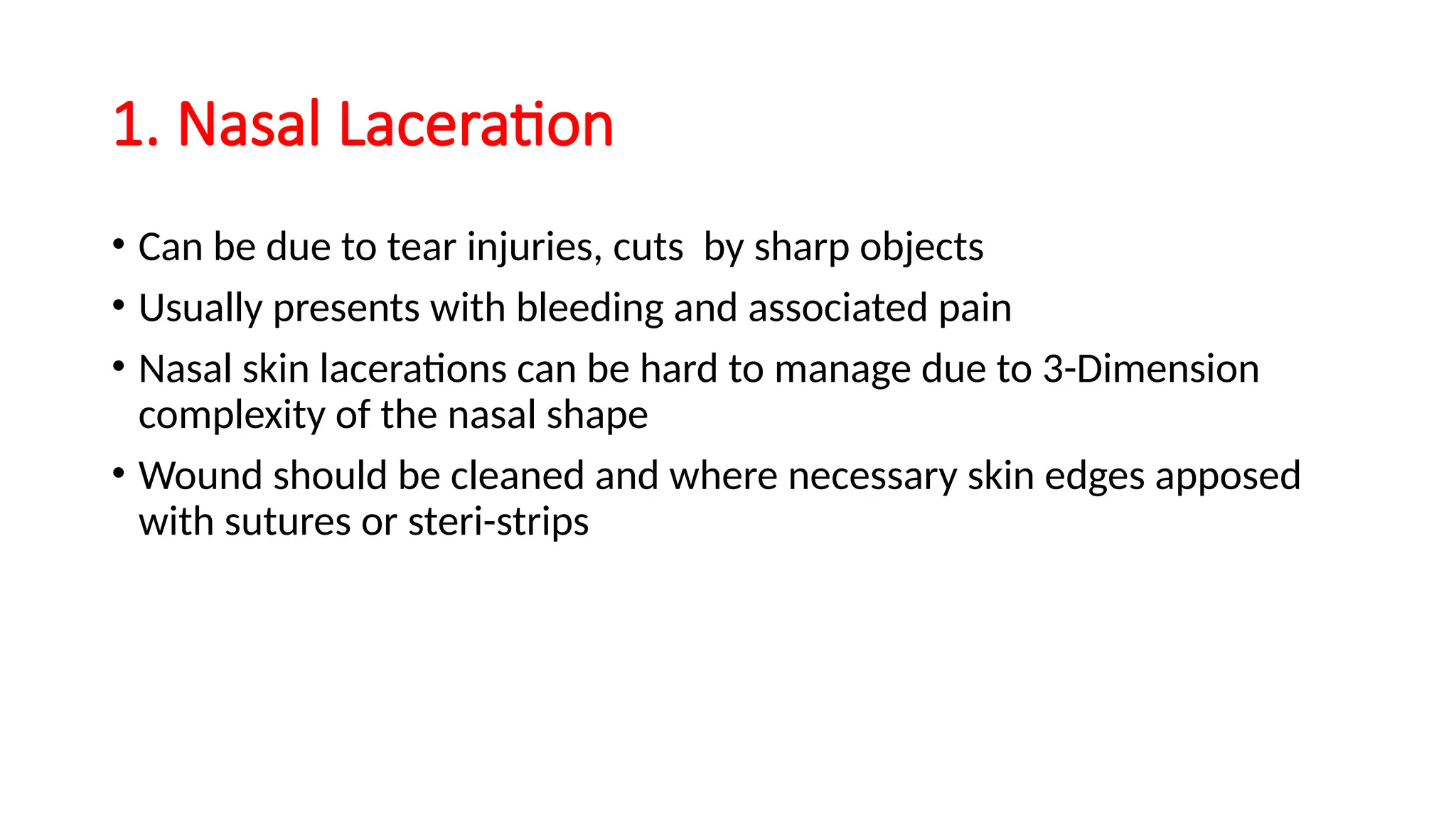 Nasal trauma, septal hematoma and nasal abscess..pptx