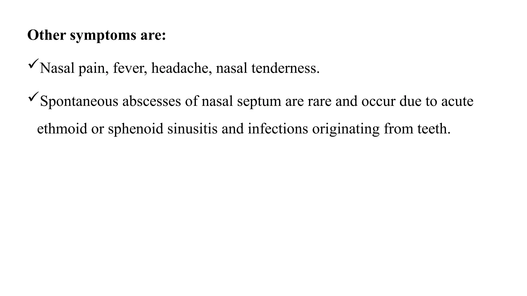 Nasal trauma, septal hematoma and nasal abscess..pptx