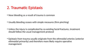 Nasal trauma, septal hematoma and nasal abscess..pptx