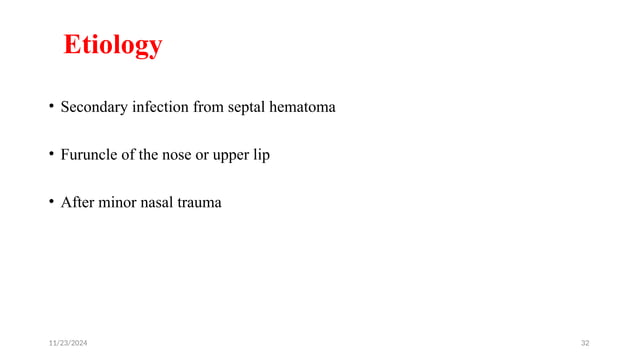 Nasal trauma, septal hematoma and nasal abscess..pptx