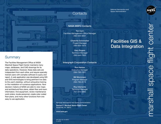 NASA MSFC Facilities GIS Brochure | PDF
