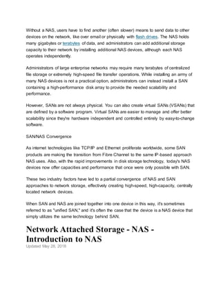 Nas and san | DOCX