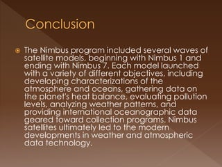 NASA Nimbus Satellites - Technology for the Future | PPT