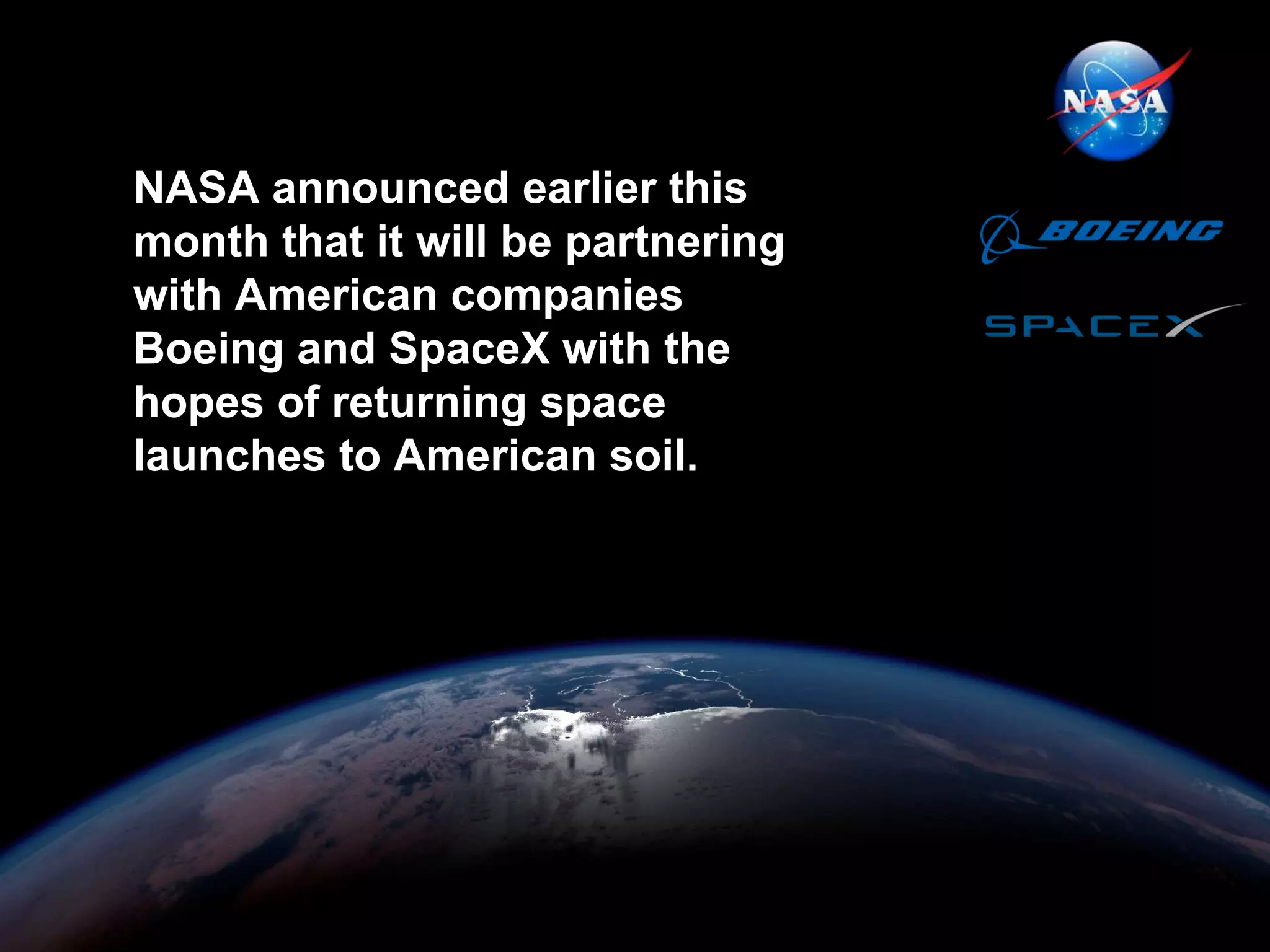 NASA Partners with Boeing and SpaceX | PPTX