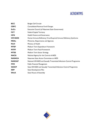 PUBLIC FINANCIAL ASSESSMENT OF HIV SPENDING: NASARAWA STATE, NIGERIA | PDF