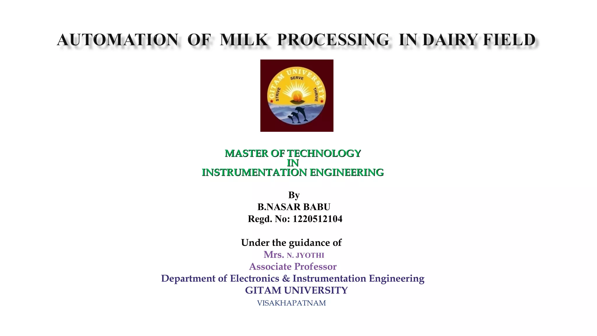 automation of milk process in dairy field using plc and scada | PPT
