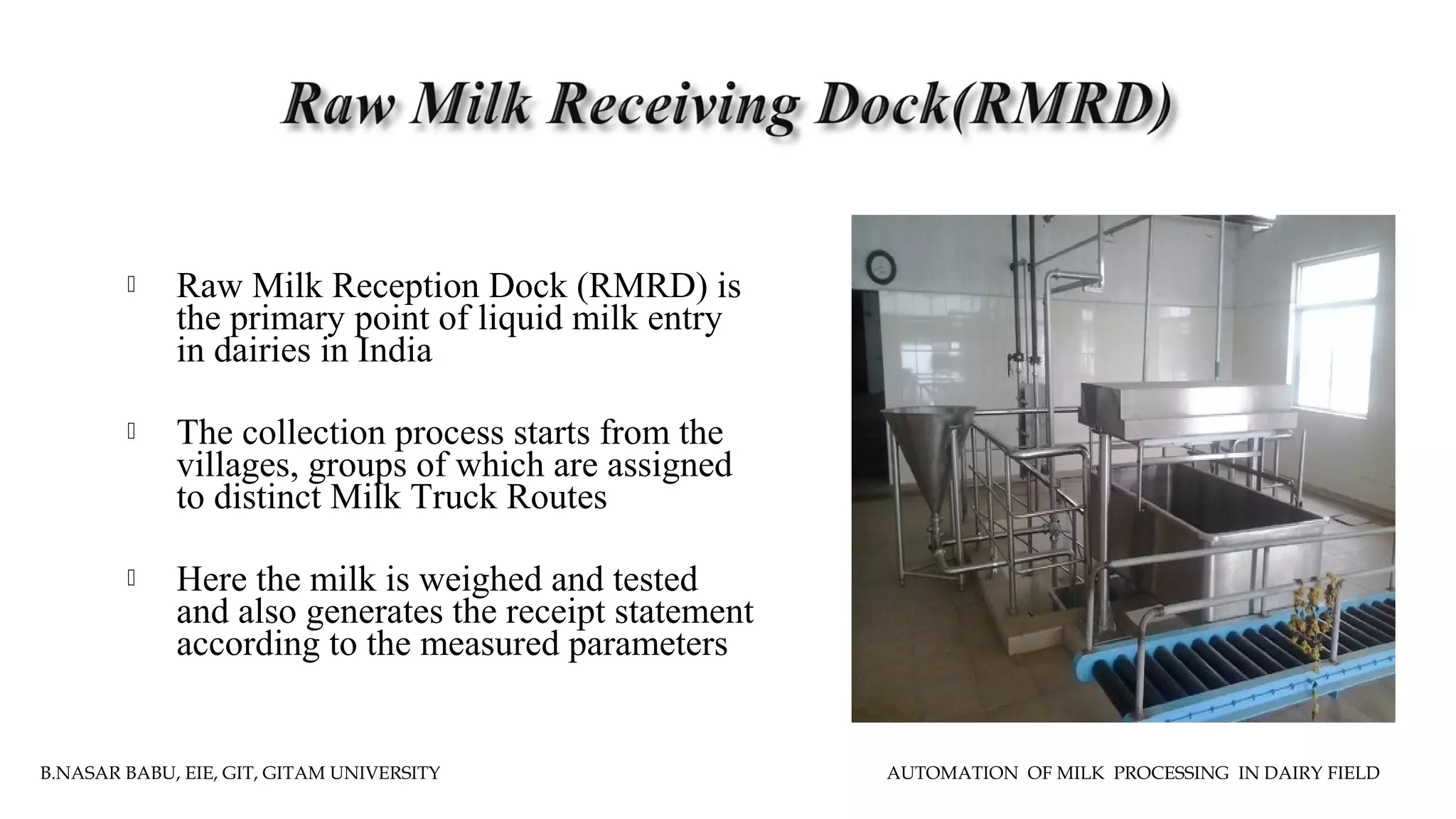 automation of milk process in dairy field using plc and scada | PPT
