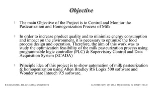 automation of milk process in dairy field using plc and scada | PPT