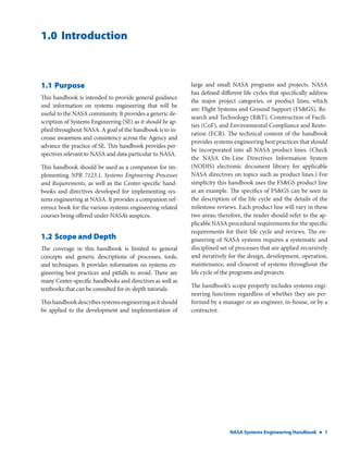 NASA Systems Engineering Handbook Rev1 | PDF