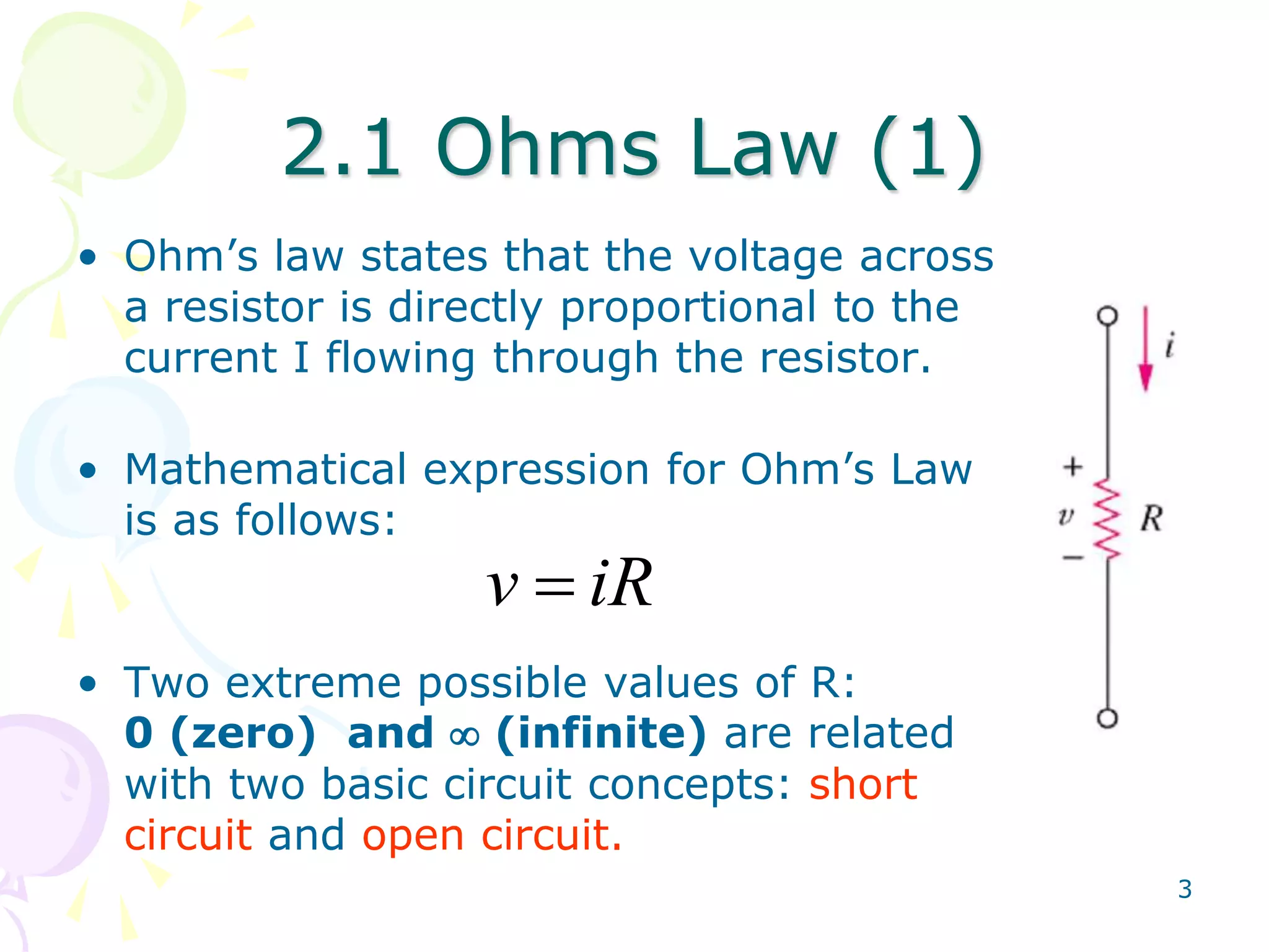 Basics Of Electric Circuit Theory Ppt Computer Networking Computing