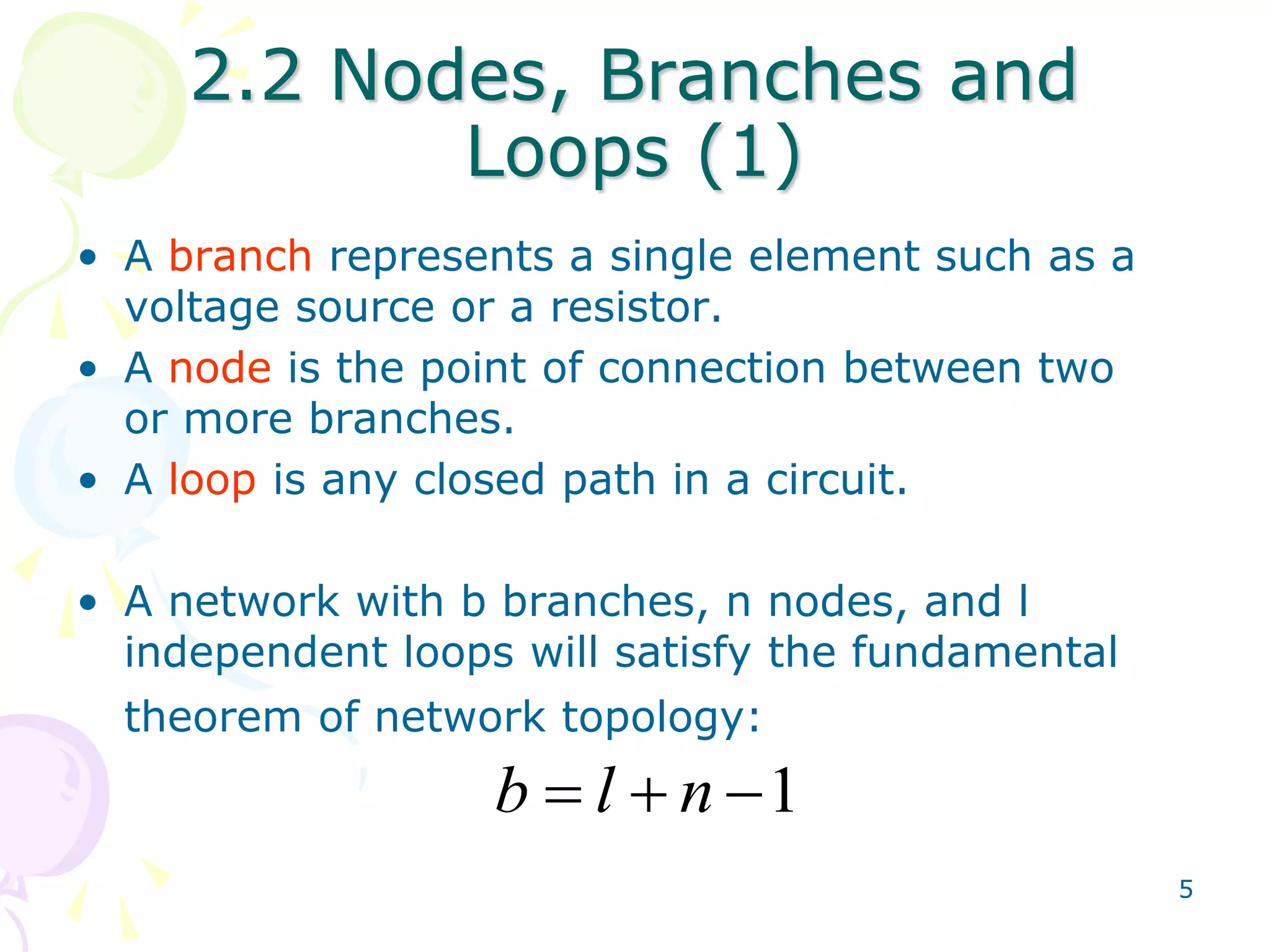 Basics Of Electric Circuit Theory Ppt Computer Networking Computing