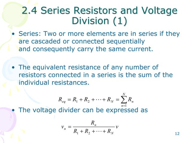 Basics of Electric circuit theory | PPT | Computer Networking | Computing