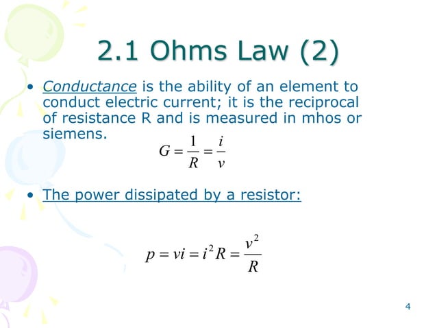 Basics of Electric circuit theory | PPT | Computer Networking | Computing