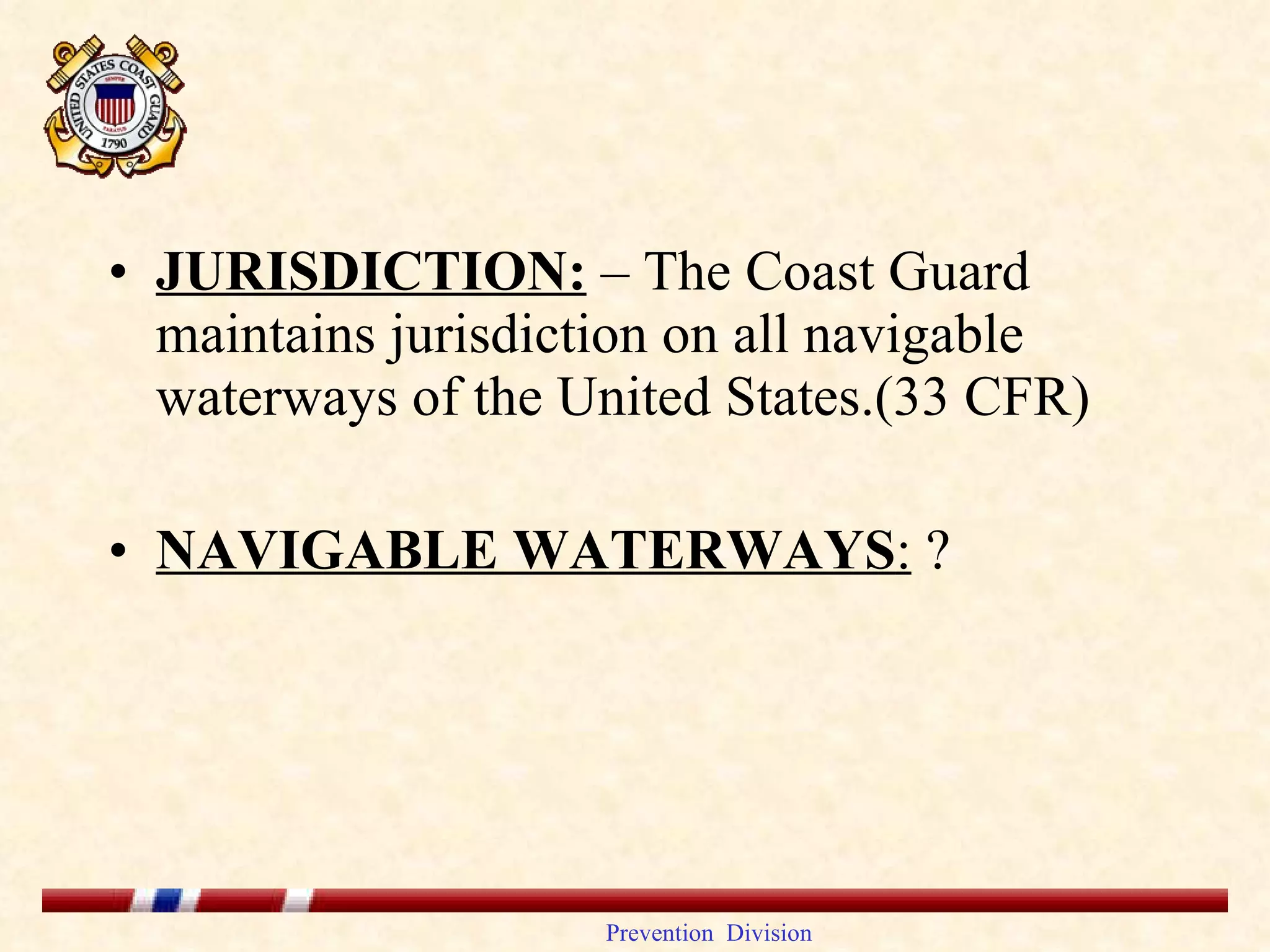 USCG Uninspected Passenger Vessel Initiative | PPT