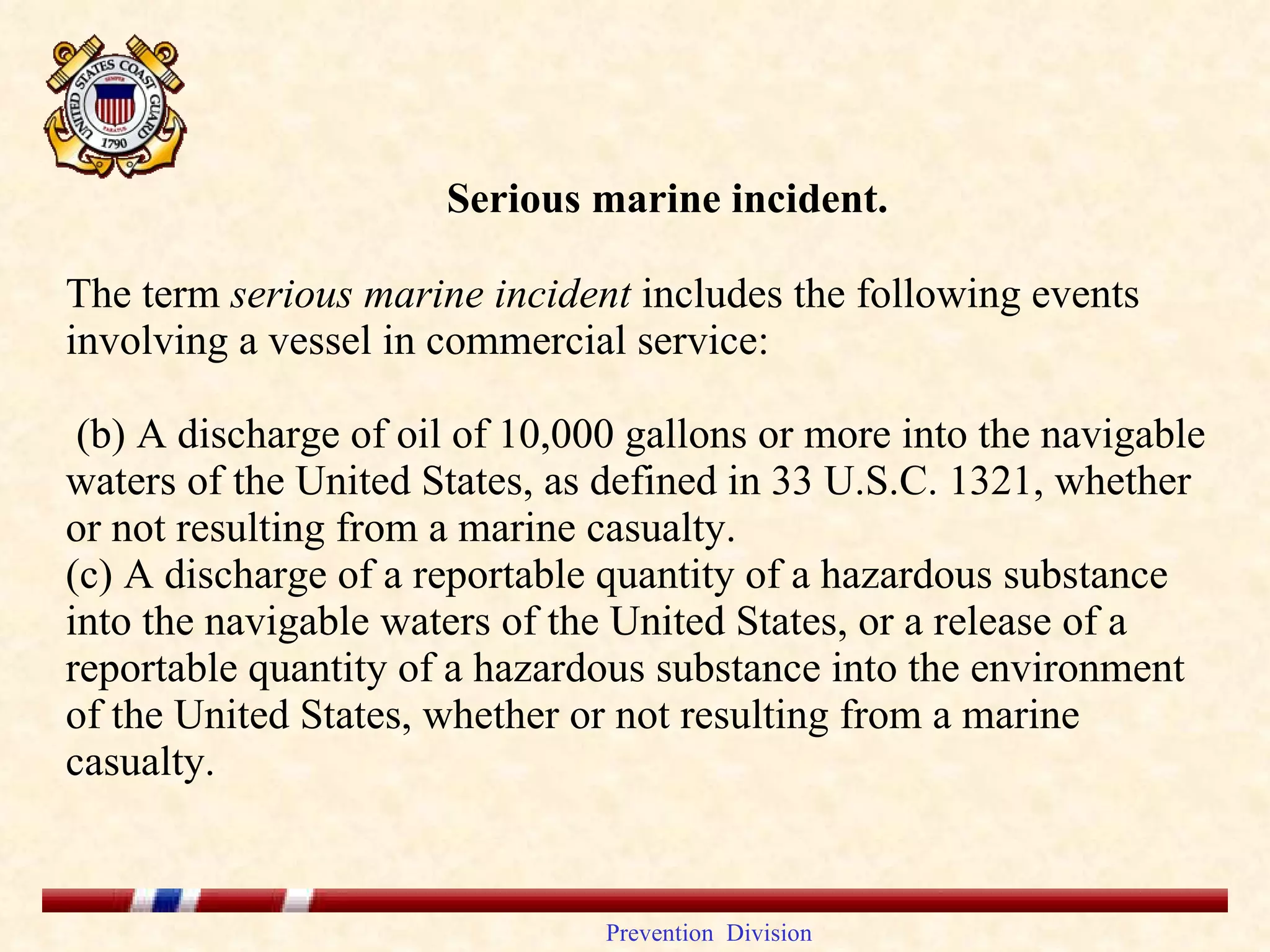 USCG Uninspected Passenger Vessel Initiative | PPT