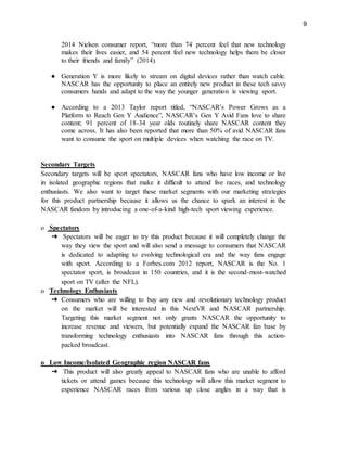 NASCAR Partnership with NextVR Marketing Plan | PDF