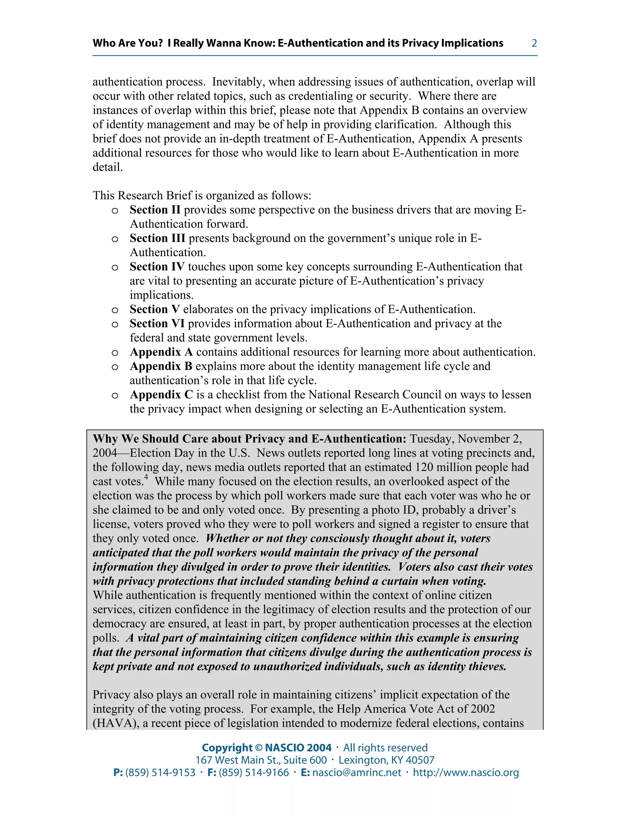 Nascio who areyoue-authbrief122104 | PDF