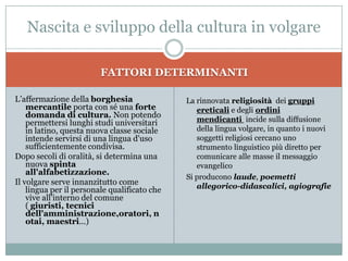 Nascita lingue romanze e volgare italiano | PPTX