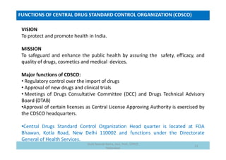 Naseeb CDSCO- Indian drug regulatory requirements | PPT