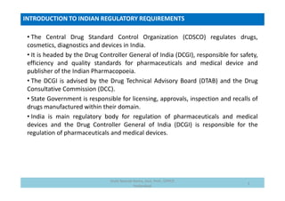 Naseeb CDSCO- Indian drug regulatory requirements | PPT