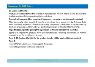 Naseeb CDSCO- Indian drug regulatory requirements | PPT