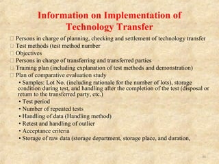 Technology Transfer in Pharma Industry | PPT