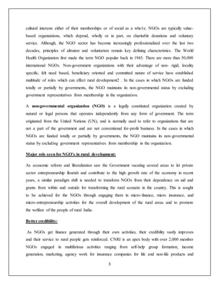 Role of NGOs in Indian economy | PDF
