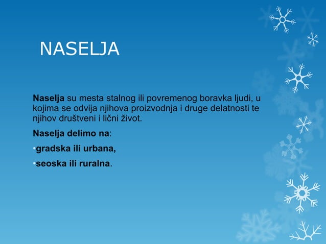 Naselja | PPT