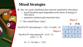 Nash equilibrium and applications | PPTX