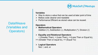 MuleSoft Nashik Virtual Meetup#3 - Deep Dive Into DataWeave and its ...