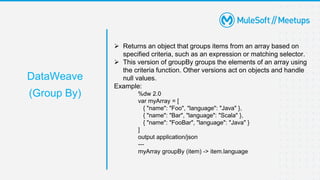 MuleSoft Nashik Virtual Meetup#3 - Deep Dive Into DataWeave and its Module | PPT