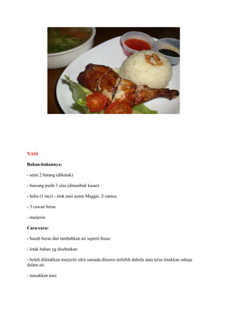 Nasi ayam | DOCX