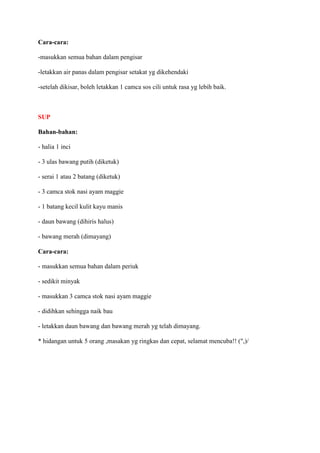 Nasi ayam | DOCX