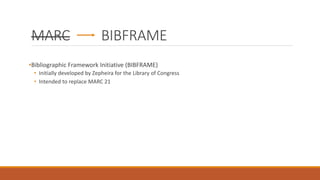BIBFRAMEing for Non-BIBFRAMErs: An Introduction to Current and Future ...