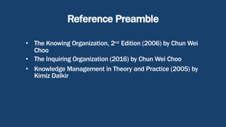 Knowledge Management for Collection Development: Transforming ...