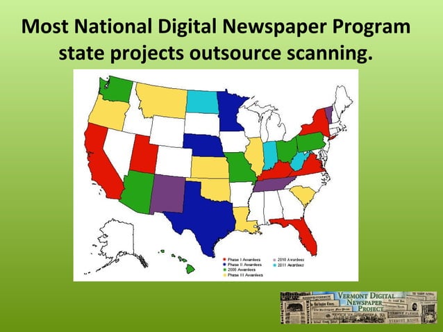 Vermont digital newspaper project: From reel to real | PPT