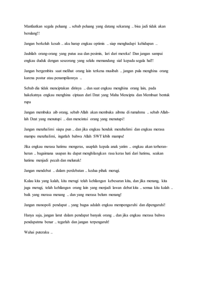 Nasihat ayah kepada anaknya | PDF