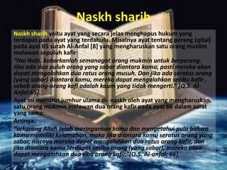 Nasikh dan mansukh | PPTX