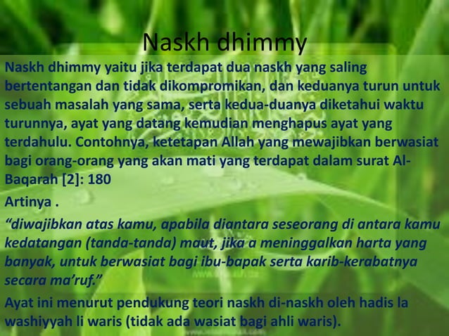 Nasikh dan mansukh | PPTX